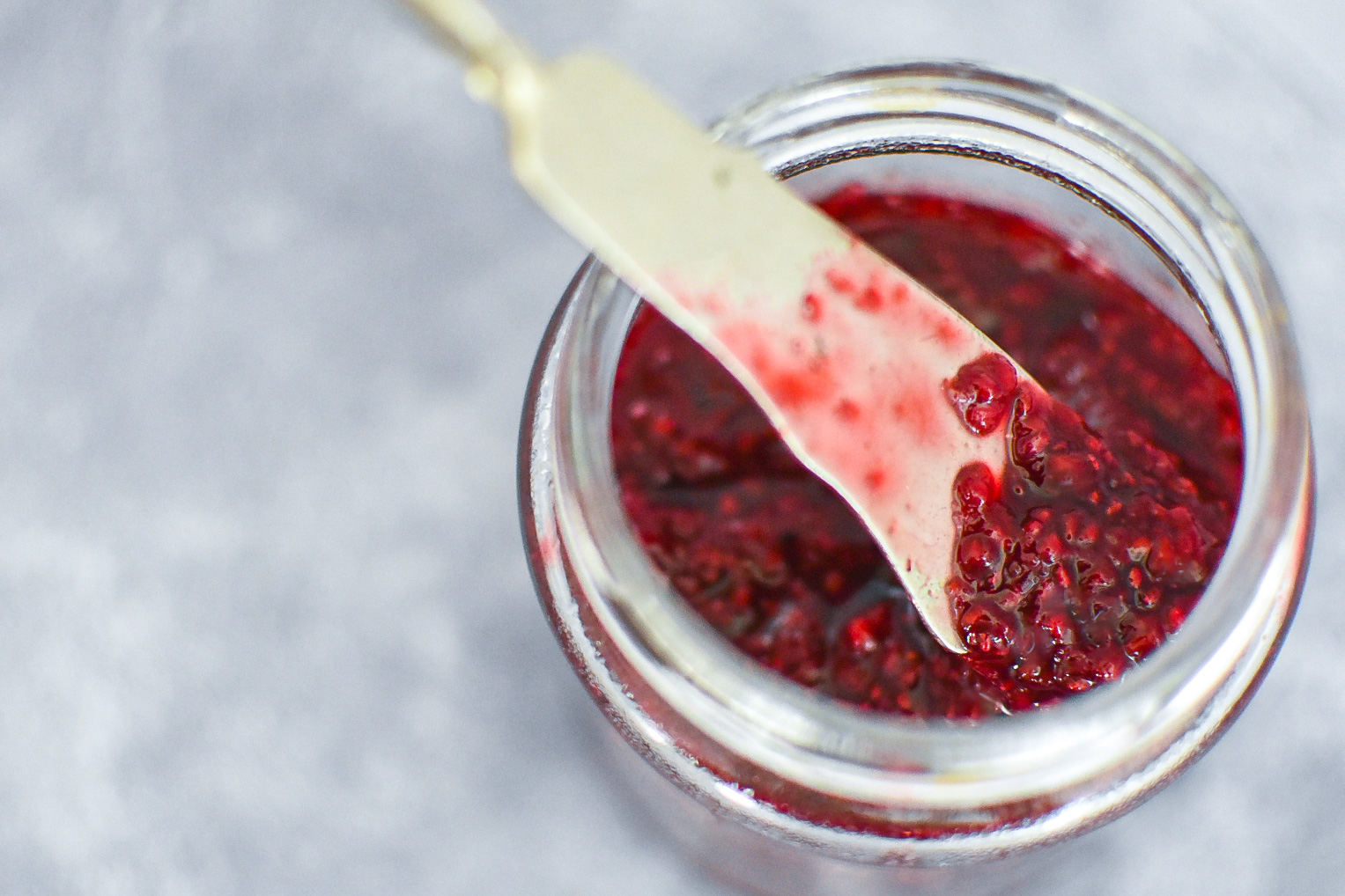 Quick Low-Sugar Raspberry Chia Seed Jam | Balanced Taste